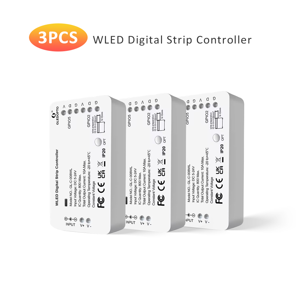 WLED Strip Controller LED Lighs Over 100 Dynamic Lighting Modes DIY ...