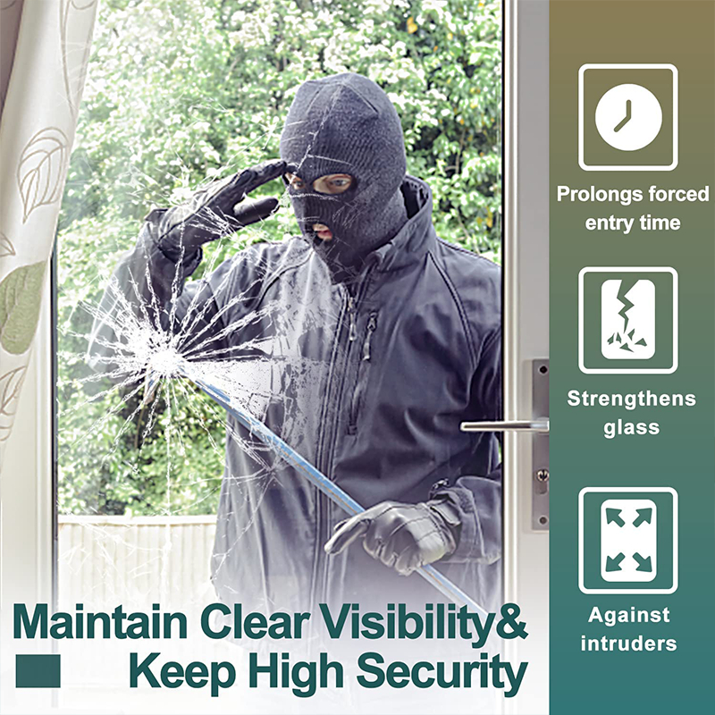 4mil Clear Security And Safety Window Film Shatterproof Film For Glass ...