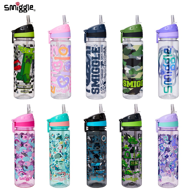 Smiggle bottle plastic cup straw men and women children light ...
