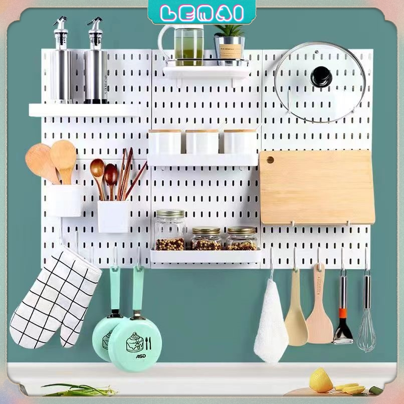 Perforated Wall Display Rack Household Dormitories Kitchens Bathrooms ...