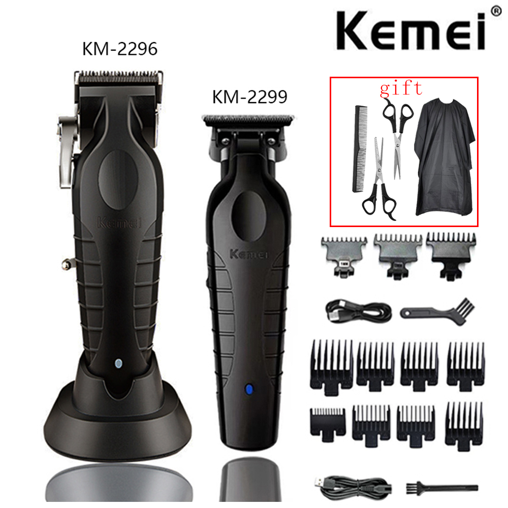Kemei KM-2296 KM-2299 T8 Hair Clipper Kit Men's Electric Shaver Hair Trimmer Machine ...