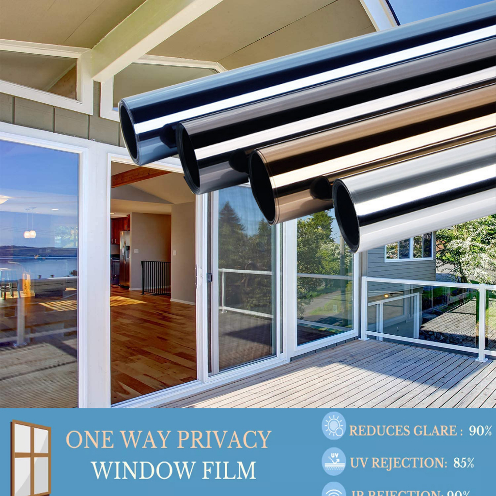 Window Film One Way Mirror Film Daytime Privacy StaticDecorative Heat ...