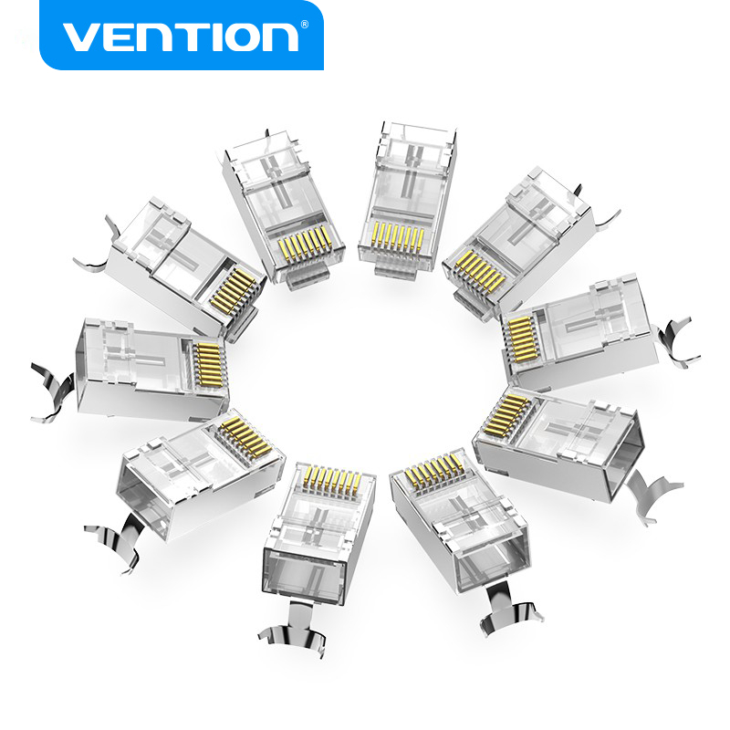 Vention RJ45 Connector Cat6/Cat5e/Cat5 Network Plug 8P8C Modular ...