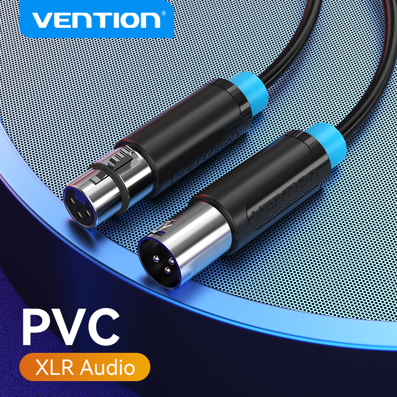Vention XLR Male to Female Microphone Cable, 3-Pin Balanced ...