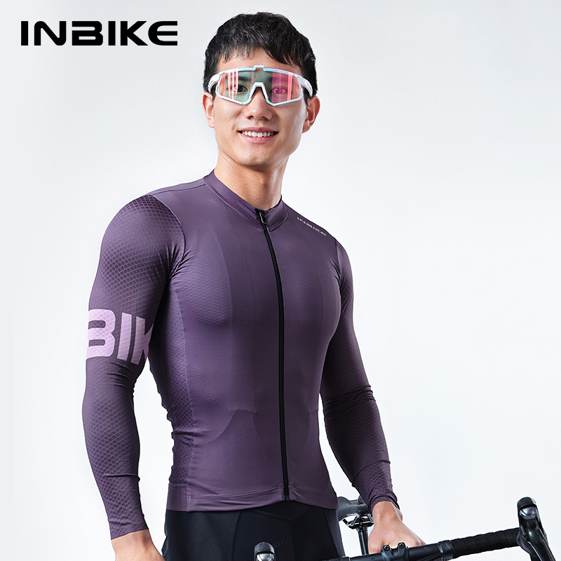 INBIKE Men's Cycling Jersey Summer Long Sleeve Slim Fit Mesh Breathable Moisture Wicking Bicycle ...