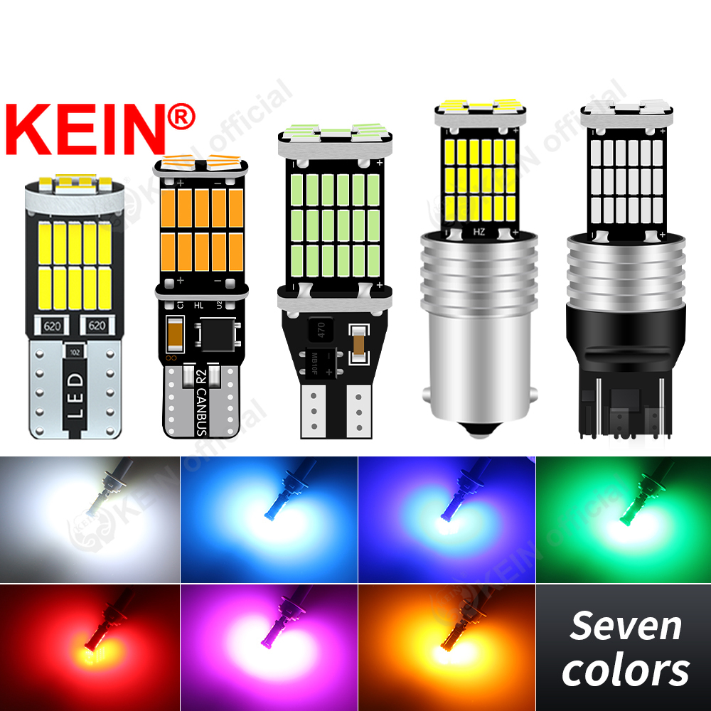 KEIN 2PCS T10 LED Light T15 W16W 1156 Led Light BA15S T20 7440 7443 ...