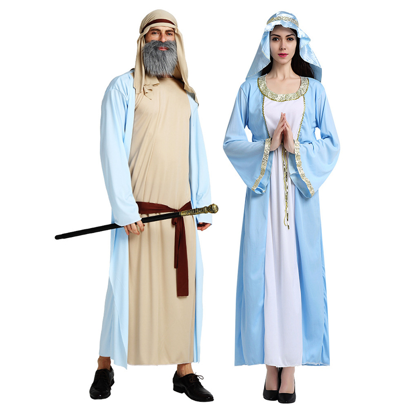 Priest Men Women Arabia Arab Sheikh Blue Costume Shepherd Arabian ...