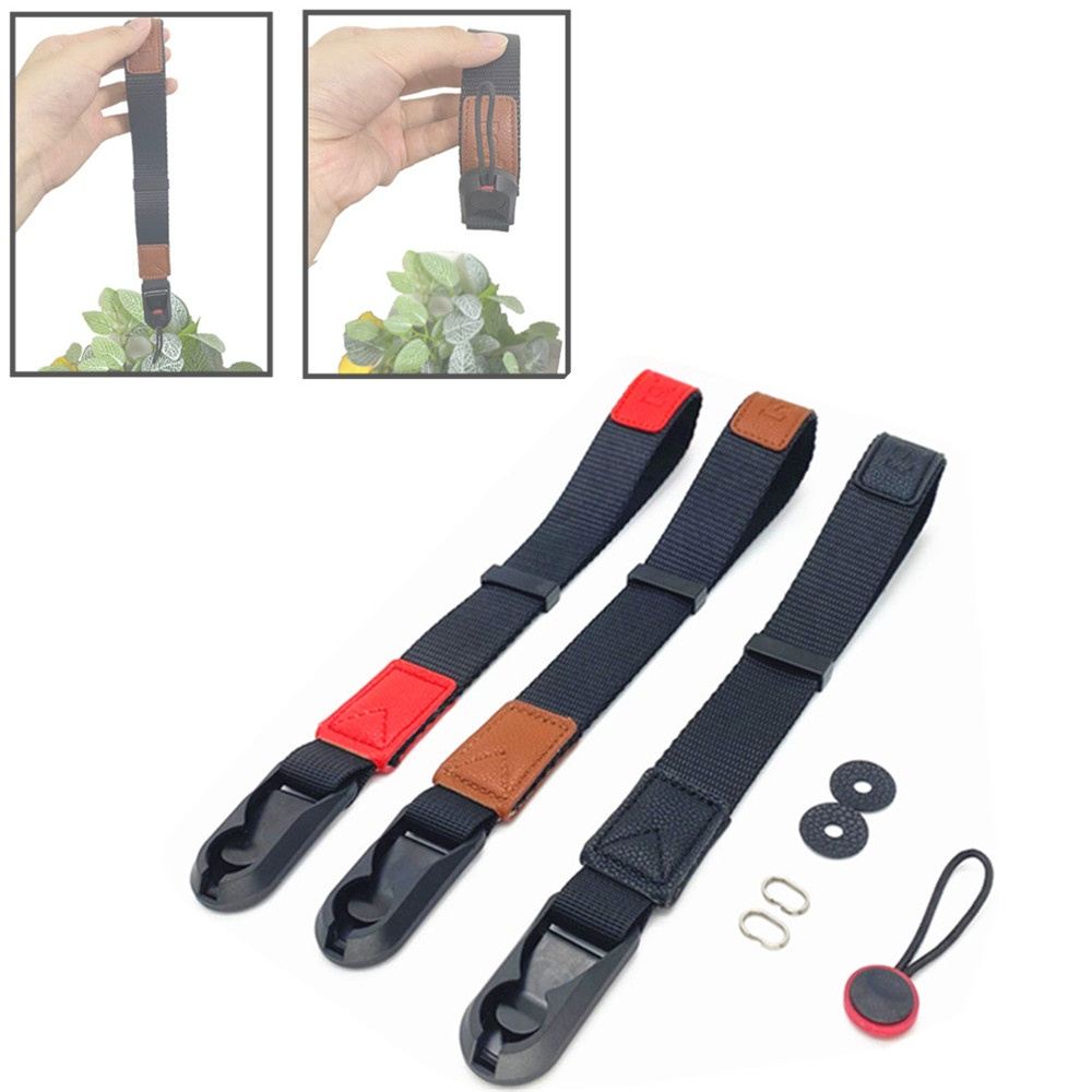 Camera Wrist Strap Detachable Quick Release Buckle + PU Nylon Hand ...