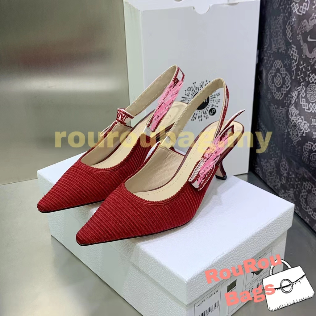 D Brand Ribbon High Heel Sandals | Shopee Malaysia