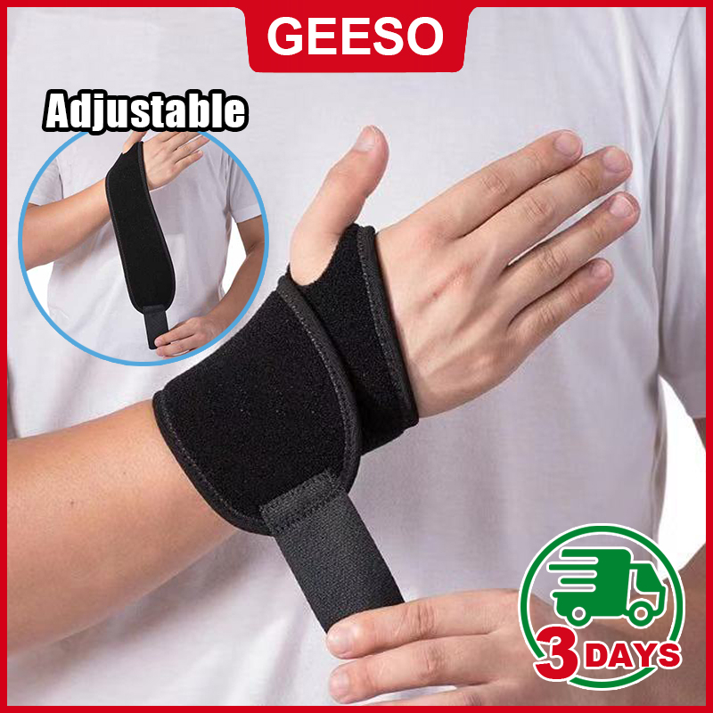 GEESO 2PCS Sport Wristband Glove Wrist Support Bracer Brace Guard ...