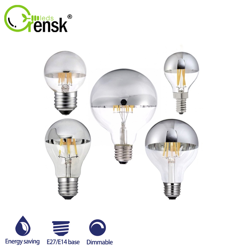 E14/E27 LED Mirror Light Bulb led light indoor lighting crown silver ...