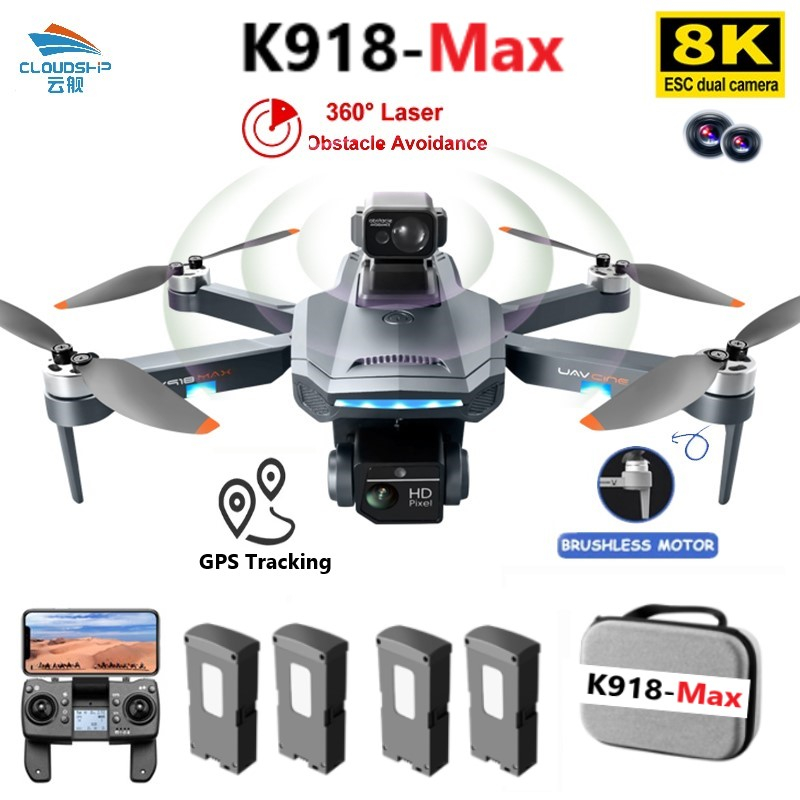 💪Better Choice 💪Original K918 MAX GPS Drone 8K ESC Camera Obstacle ...