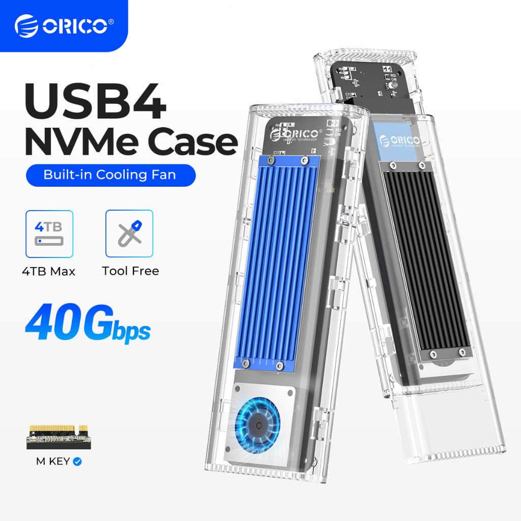 ORICO M.2 NVMe SSD Enclosure 40Gbps M2 NVMe Case for Thunderbolt 3 4 ...