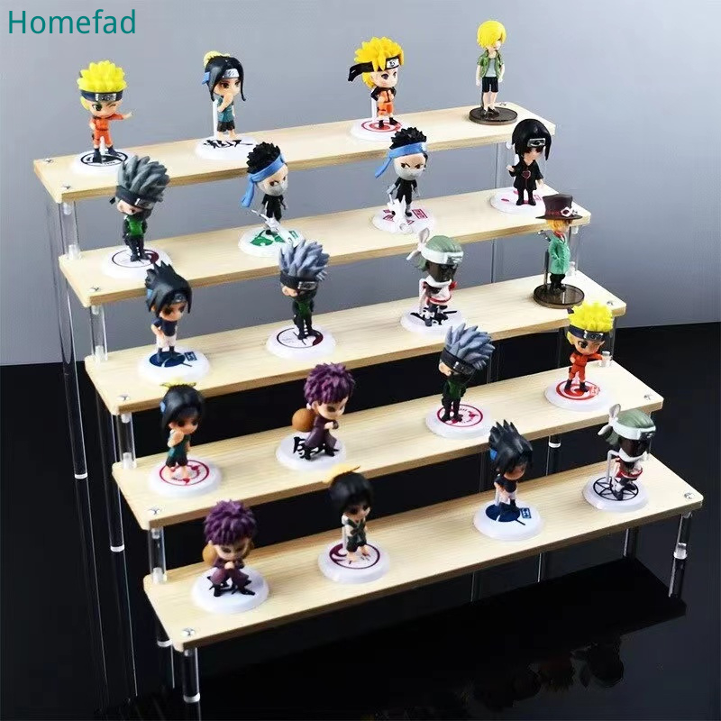 Acrylic blind box display stand ladder hand standing brand dual model ...