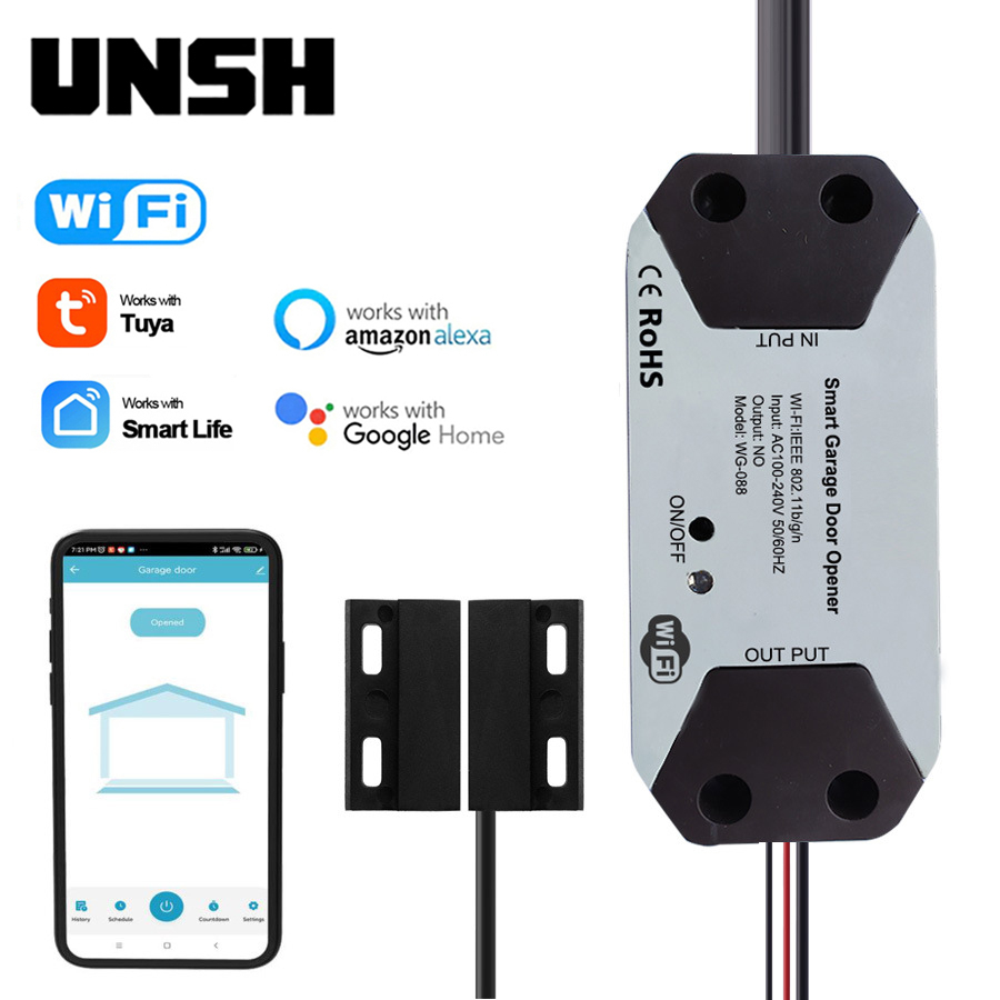 Tuya WiFi Garage Door Switch Opener Smart Gate Door Controller Smart ...