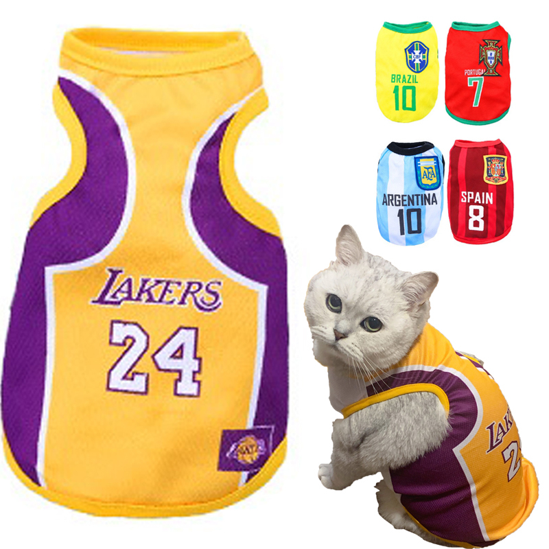 Basketball Jersey Cat Shirt Cat Clothes Dog Shirt Pet Clothes For Cat ...