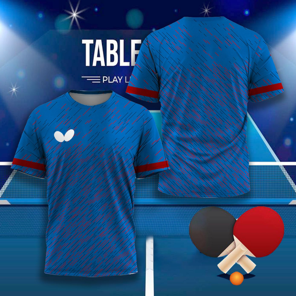Butterfly Table Tennis T-shirts 2023 Newest Quick Dried 3D Printed Table Tennis Badminton Jersey ...