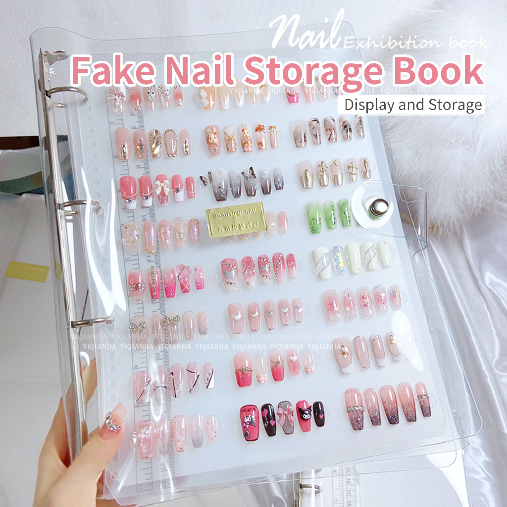 Wearable Nail Storage Book INS Simple Style Manicure Works Nail Piece ...