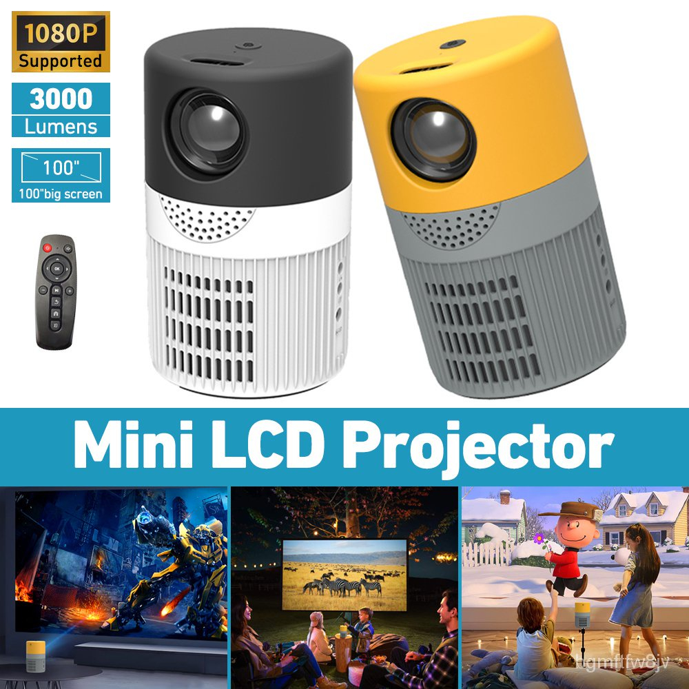 Mini LED Projector 1080P Supported Home Theater Movie Projector with ...
