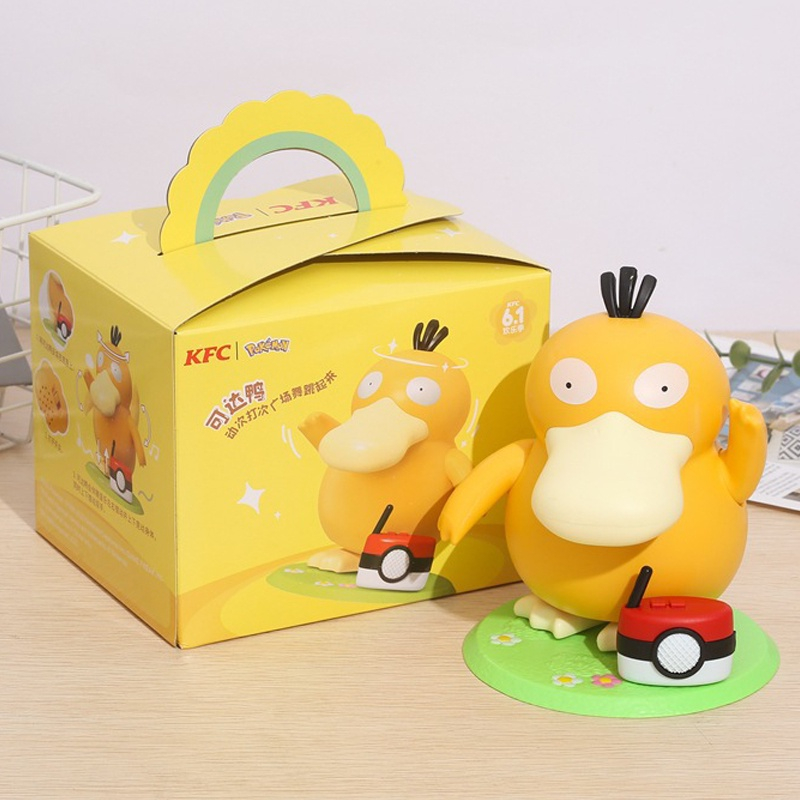 15cm Japan Pokemon Pikachu Duck Anime Character Dancing KFC Psyduck ...