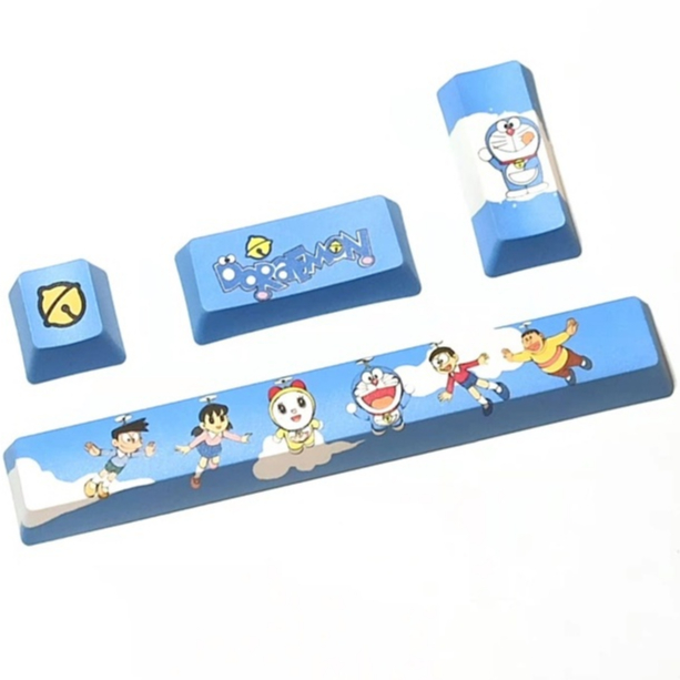 4pcs PBT Keycap Doraemon Sublimation OEM Keycap for Mechanical Keyboard ...