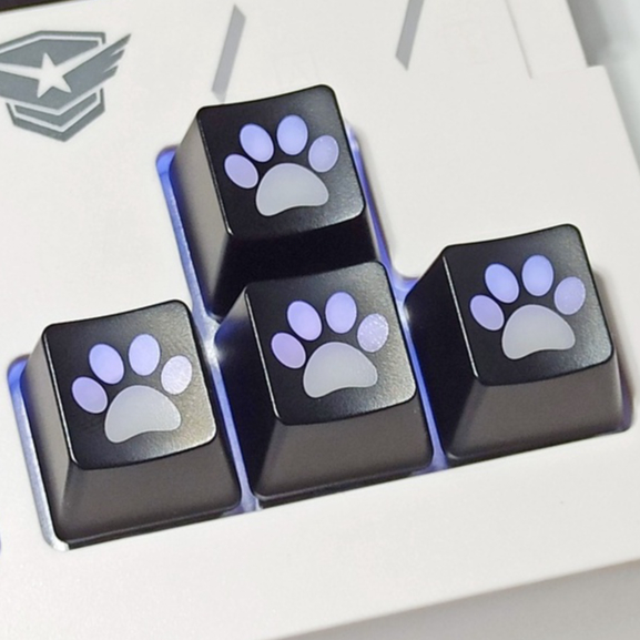 Abs Translucent Keycap Cute Cat Claw OEM R4 Keycap for Mechanical ...