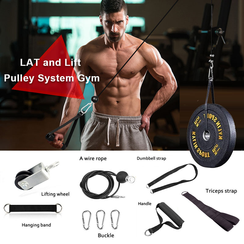 Fitness Pulley Cable System DIY Lifting Triceps Rope Machine Workout ...