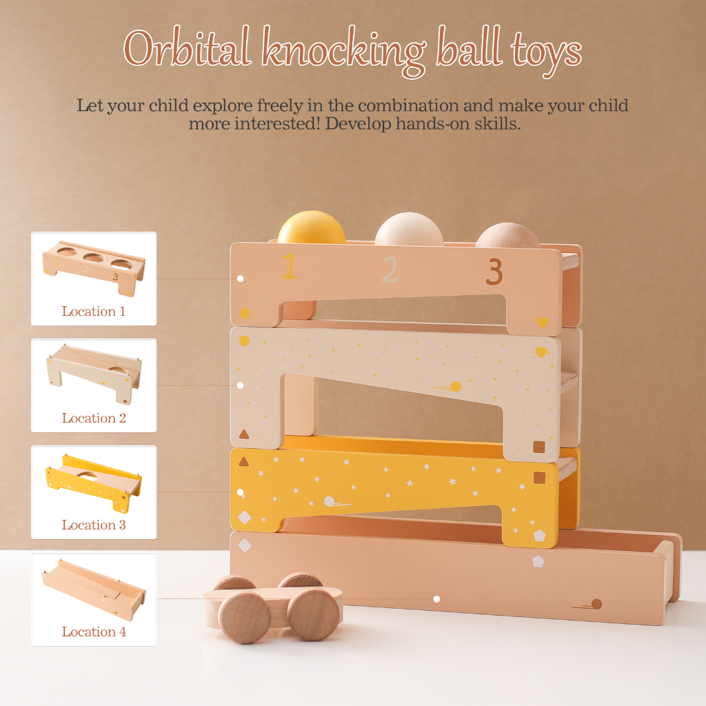 Multifunctional Baby Toys Track Knocking Ball Toy Assembly Construction ...