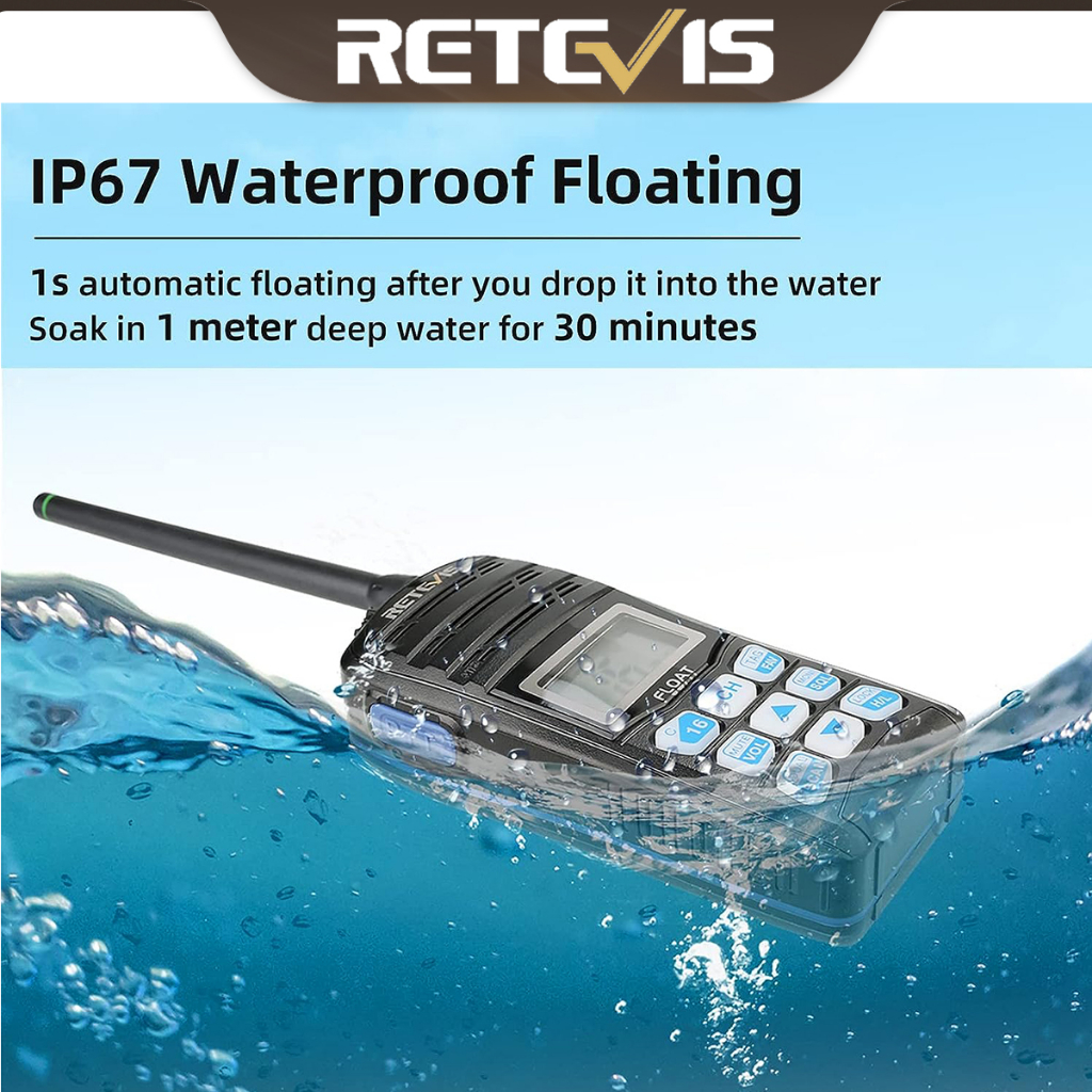 Retevis RT55 Floating IP67 VHF Marine Radio | Shopee Malaysia