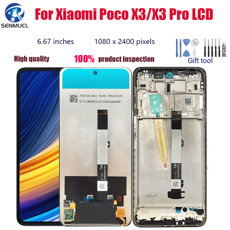 Original xiaomi Poco X3/X3 Pro LCD Display Touch Screen Digitizer With ...