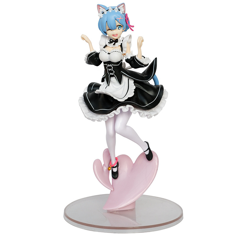 23cm Anime Figure Re:Life In A Different World From Zero Rem Ram Maid ...