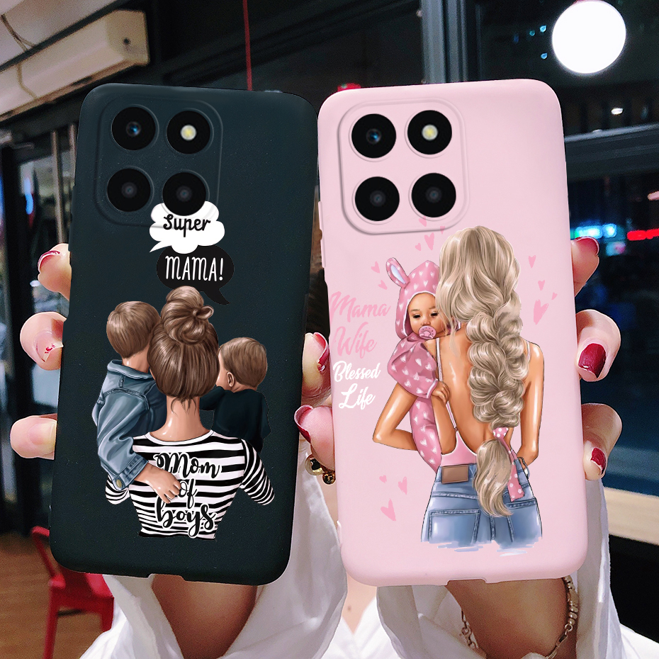 Honor X6A 4G 2023 Super Mom Baby Fashion Girls Pattern Phone Casing for ...