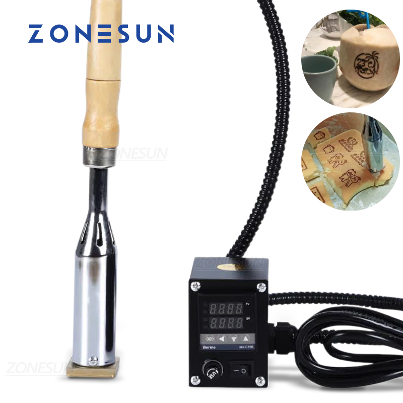 ZONESUN 300W Portable Manual Leather Hot Stamping Embossing Machine ...