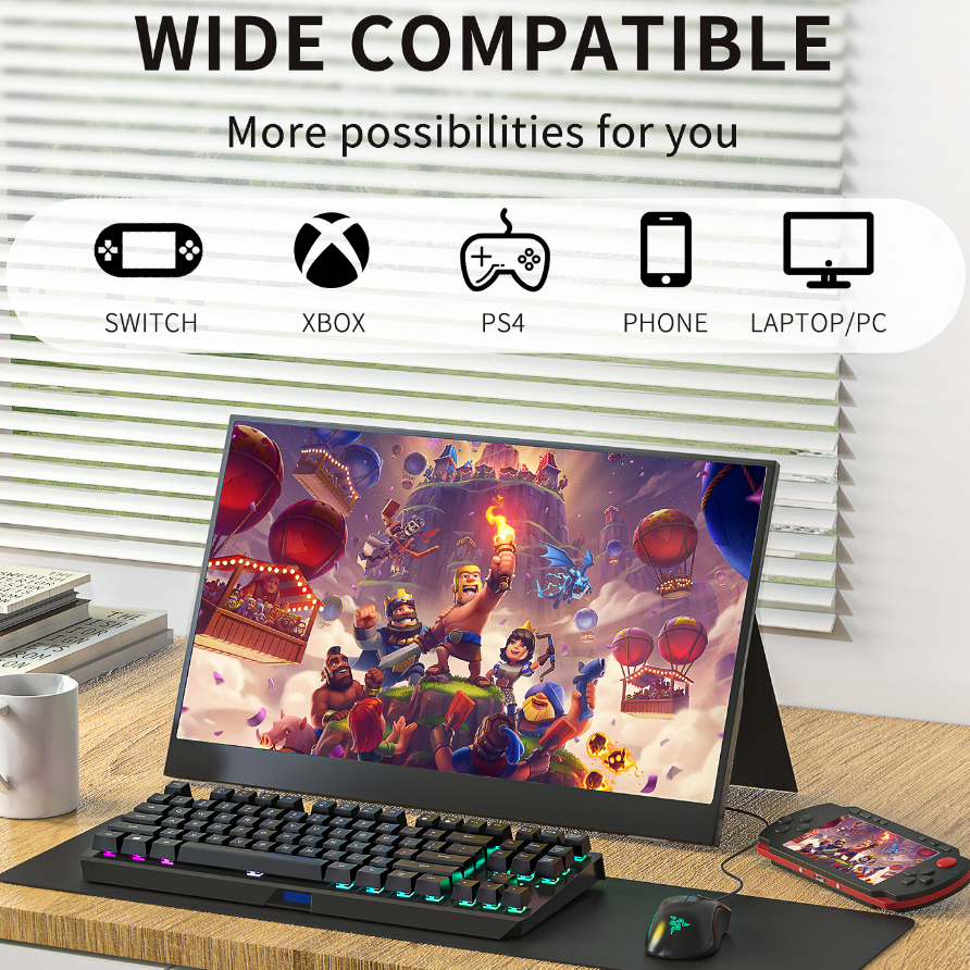 MAINGEAR Portable monitor game touch screen suitable for Switch/XBOX ...