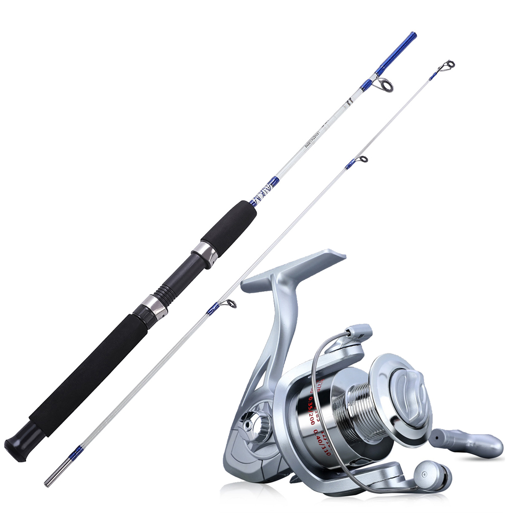 Sougayilang Portable Fishing Rod Reel Set 2 Section Lure Rod with 6BB 5 ...