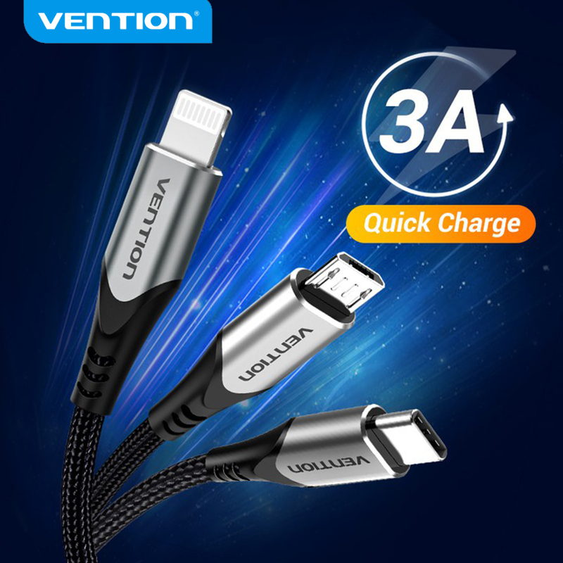 Vention Micro USB Cable Fast Charging Data Sync Cable Nylon Braided ...