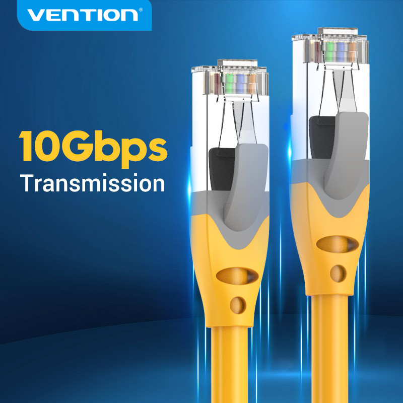 Vention Cat6a Ethernet Cable Doubled Shielded Lan Cable High Speed 10Gbps Network Patch Cord for ...