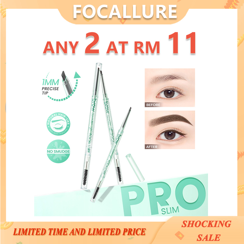 FOCALLURE Ultra-fine Eyebrow Pencil 1MM Waterproof Eye Brow Beveled Pro ...