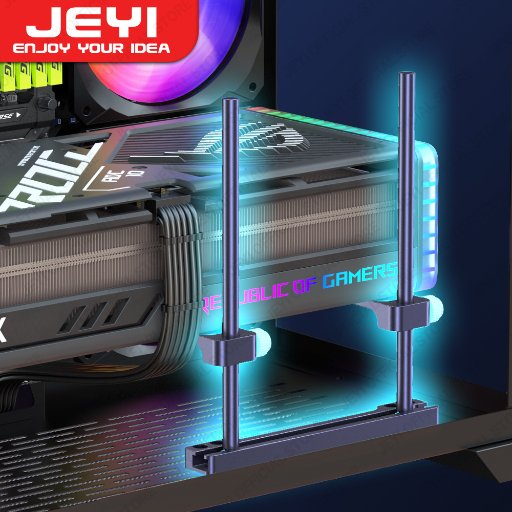 JEYI Graphics Card Brace Adjustable Full Aluminum GPU Sag Bracket VGA ...