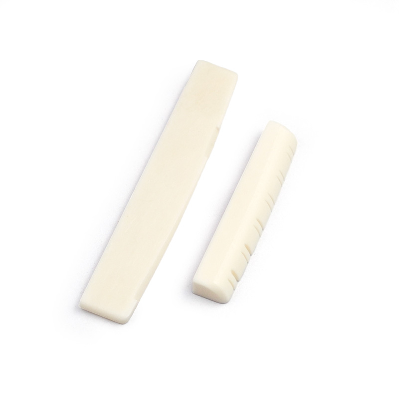 12 String Bone Bridge 76mm Saddle and 49mm Nut for Acoustic Guitar ...