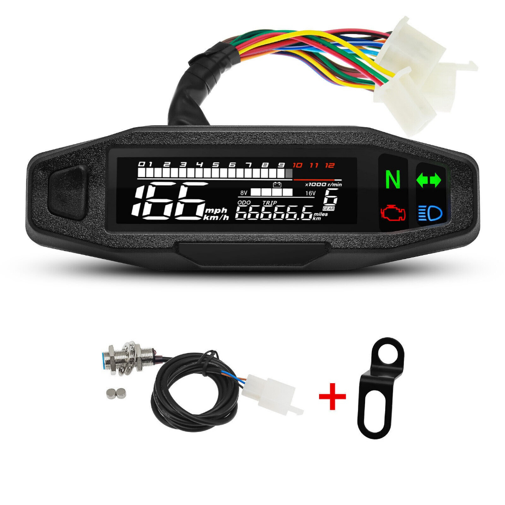 Mini Universal RPM Motorcycle Meter Speedometer Digital Odometer For ...