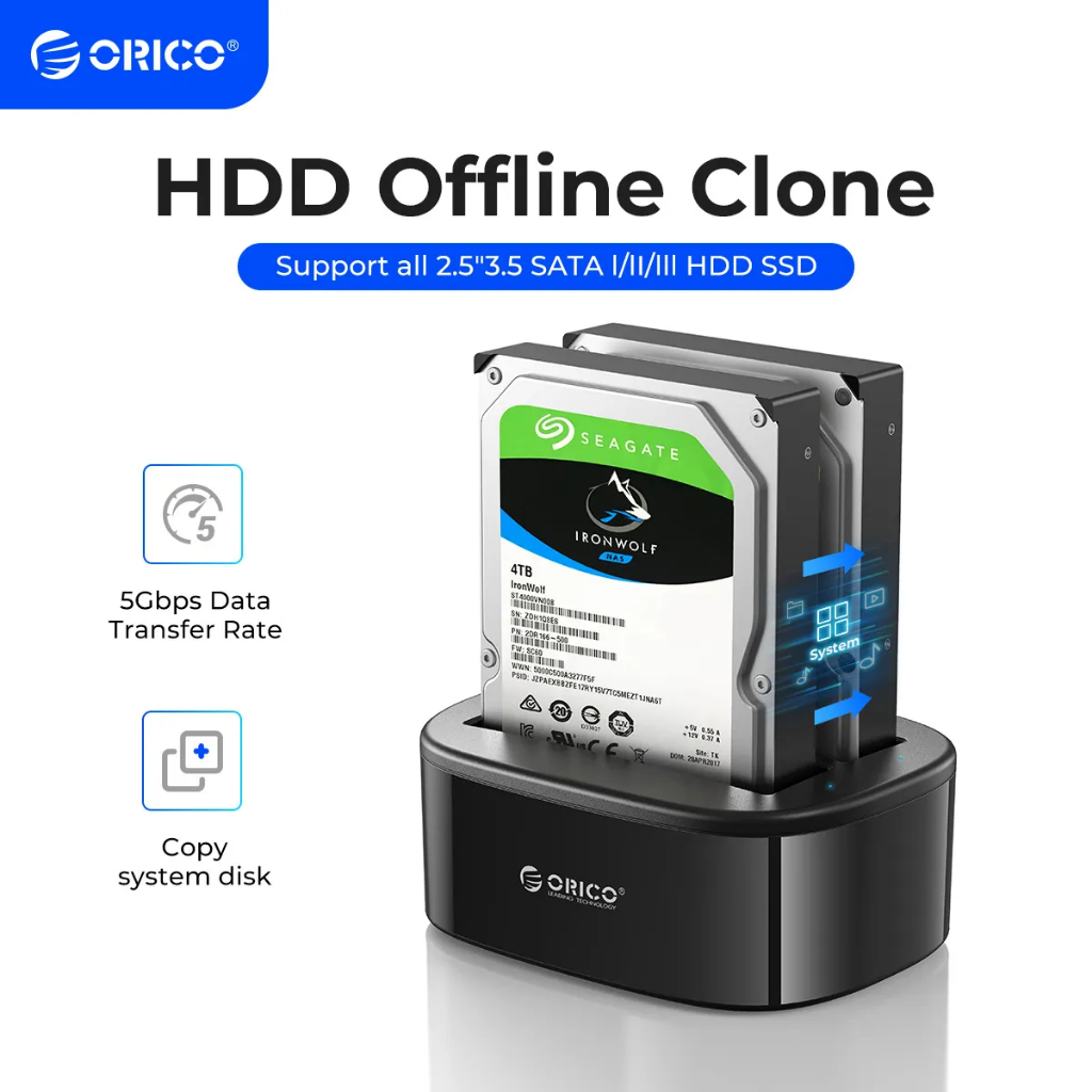 ORICO Clone HDD Docking Station(6228US3-C) | Shopee Malaysia