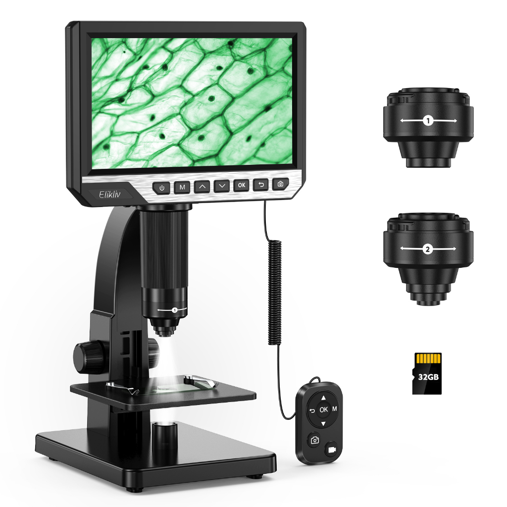 (Shipping from Malaysia)7 Inch 2000X Digital Microscope 500X 1000X USB ...