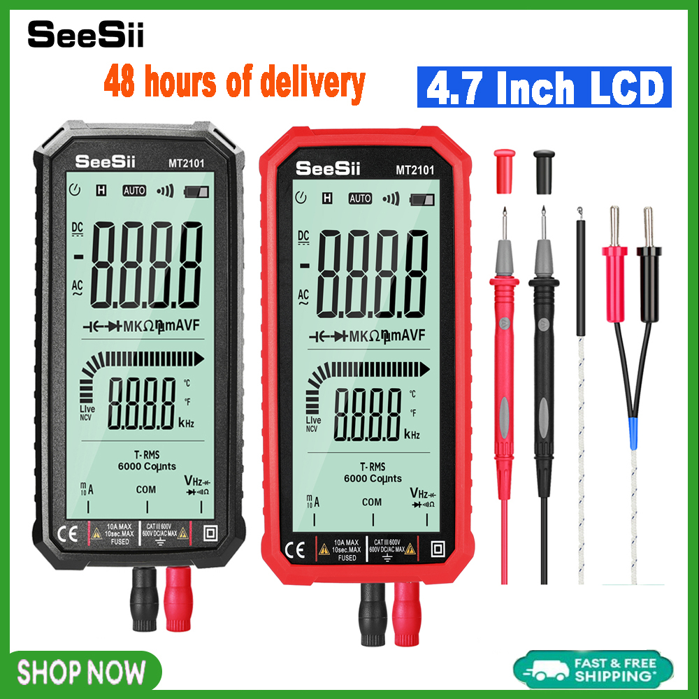 (Shipping from Malaysia)4.7 Inch LCD Multimeter Direct Current Voltage ...