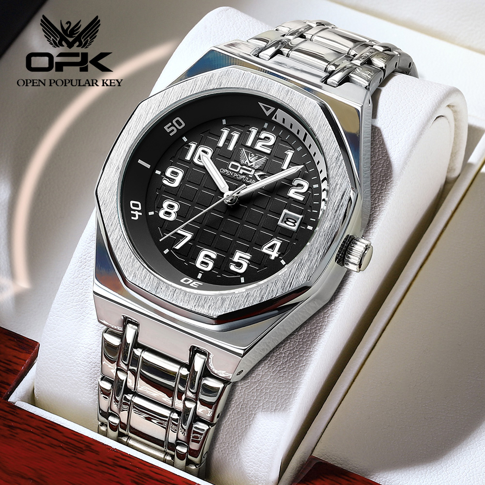 OPK Jam Tangan Lelaki Original Waterproof Quartz Stainless Steel ...