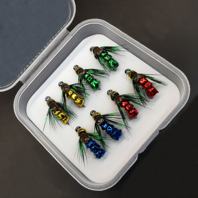 Fly Fishing Flies Kit Fast Sinking Artificial Bait Nymph Scud Fly Bug ...