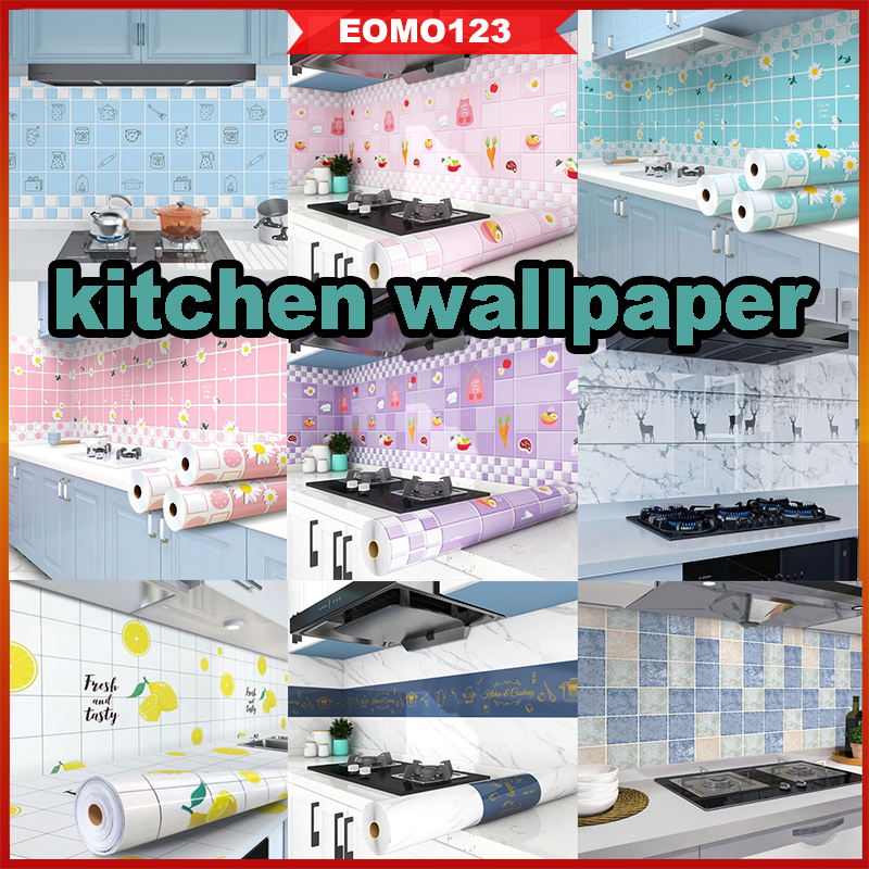 Ready Stock-Pelekat Kalis Minyak Dapur Dinding Kalis Api Kabinet Suhu ...