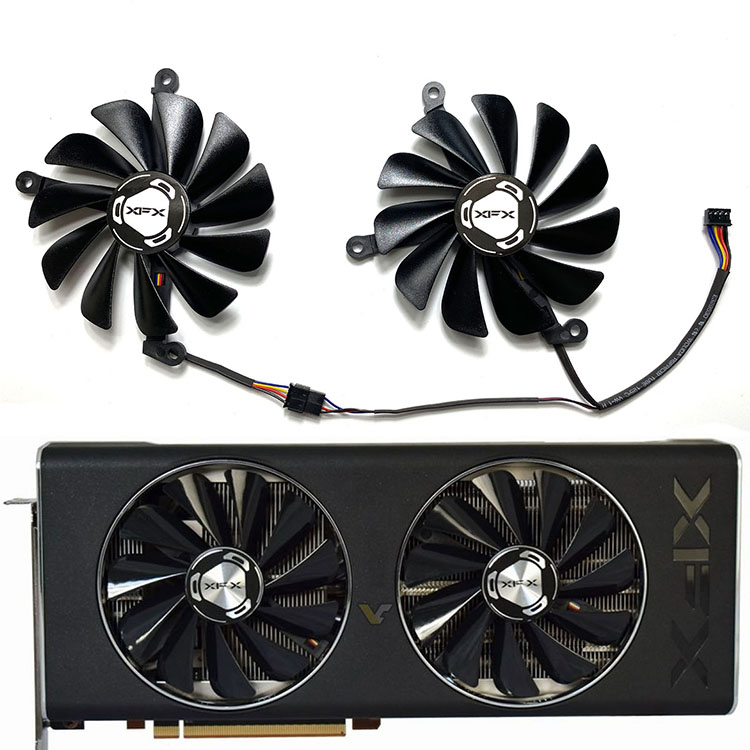 Graphics Card Cooling Fans for XFX RX5700 5700XT 8GB THICC II Overseas ...