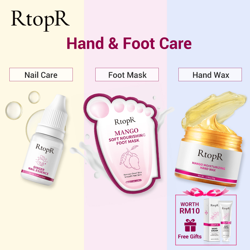 RtopR Hand & Foot Care Set: Hand Mask+Nail Treatment+Foot Mask | Shopee ...
