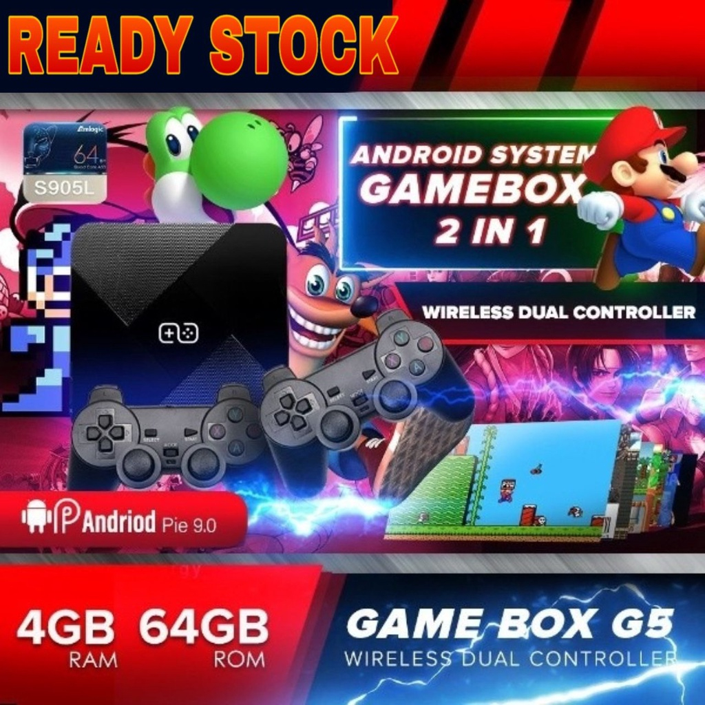 G5 Dual-System 4K HD Video Game TV Retro Game Console Wireless Game ...